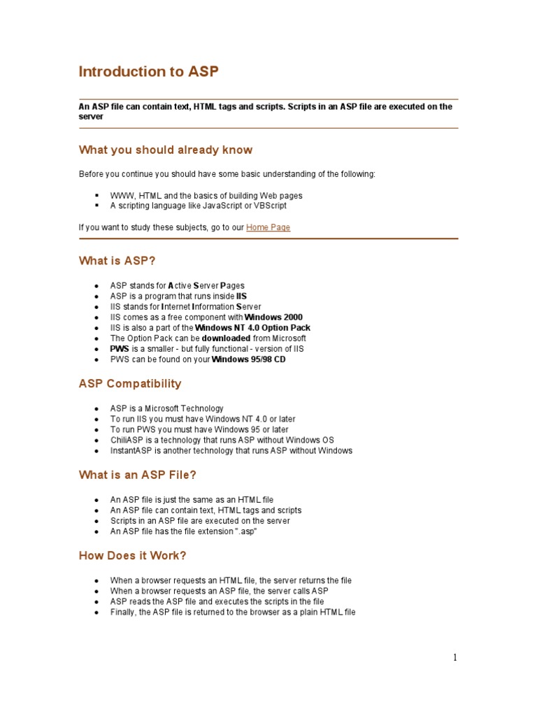 Asp Tutorial Pdf Cookie Active Server Pages