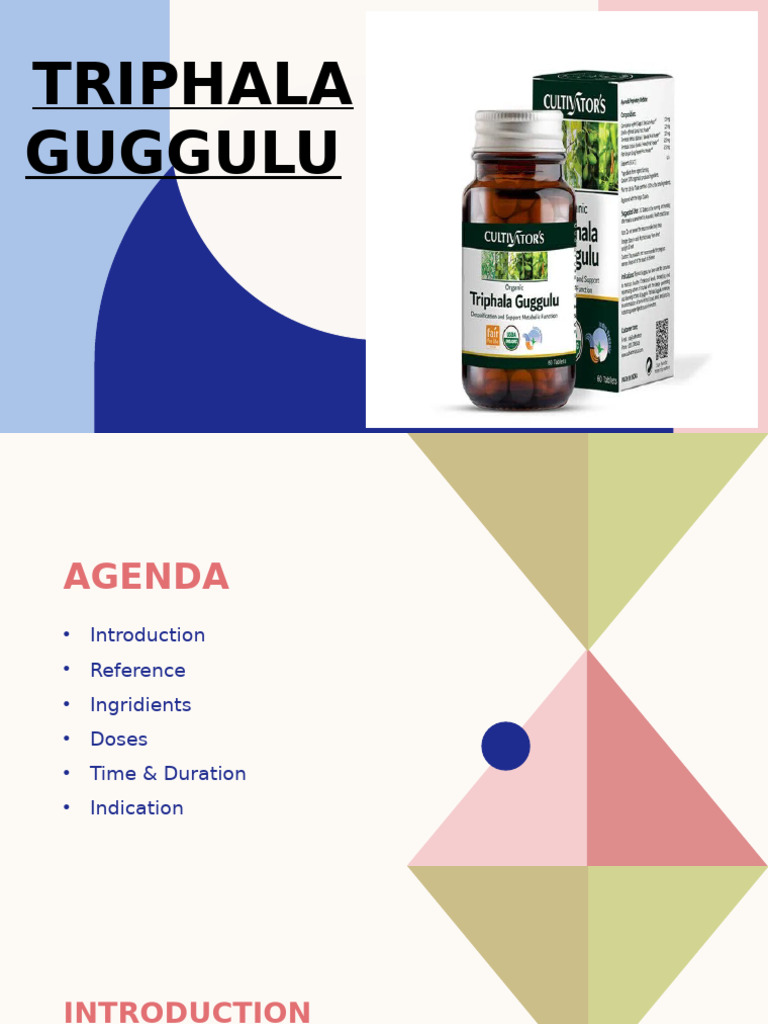 Triphala Guggulu: Uses and Dosage Guide | PDF
