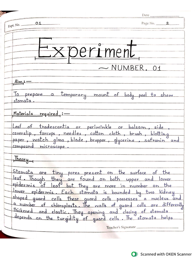 Class X Biology Practical 2025 | PDF