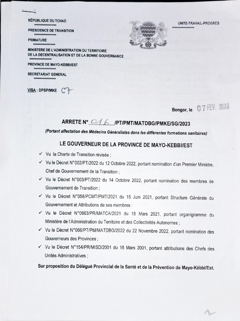 Affectation Médecin MKE | PDF