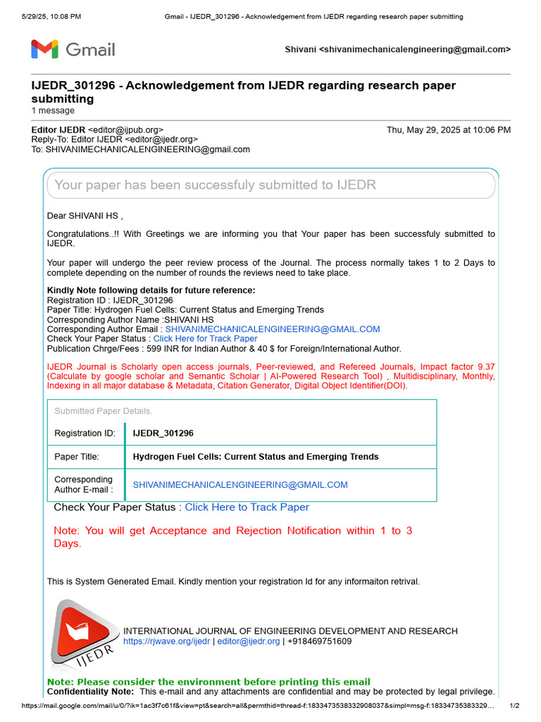 Gmail - IJEDR - 301296 - Acknowledgement From IJEDR Regarding Research ...
