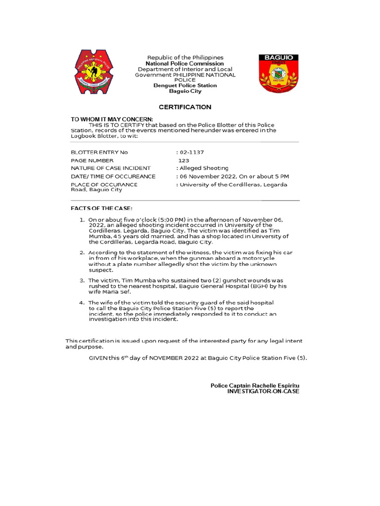 Police Blotter 3 | PDF