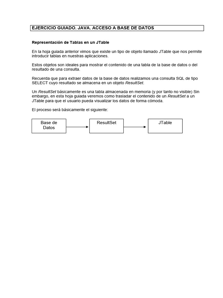 53 Java Acceso BD Jtable | PDF | SQL | Bases de datos