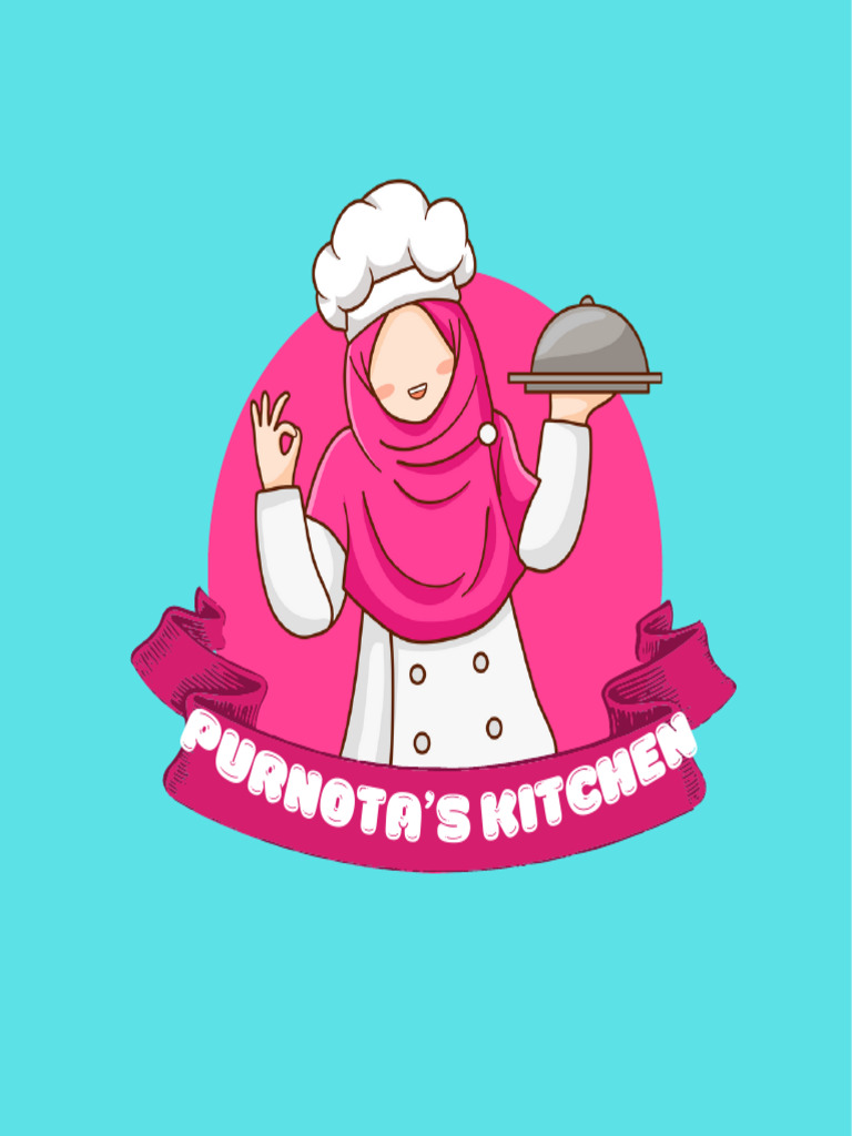 Pink Cute Illustration Food Catering Logo | PDF