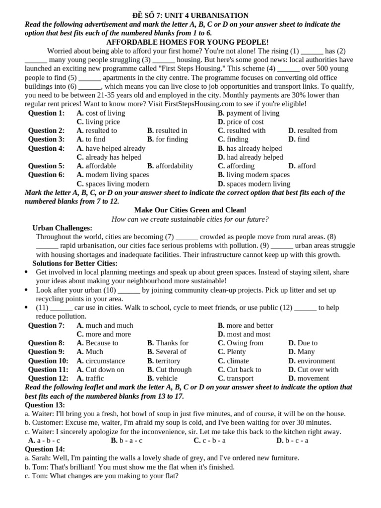 Pack 2 Grade 12 Unit 4 #7 | PDF | Cost Of Living | Crimes