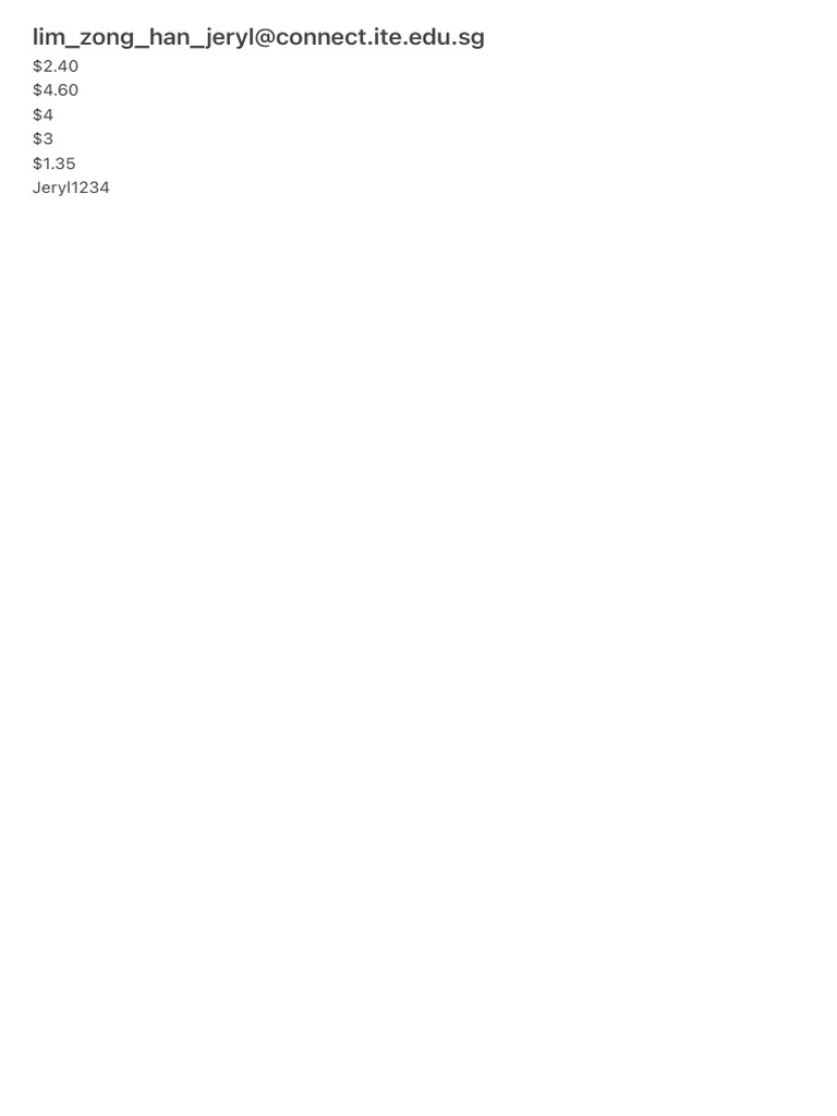 Lim Zong Han Jeryl@Connect - Ite.edu - SG | PDF