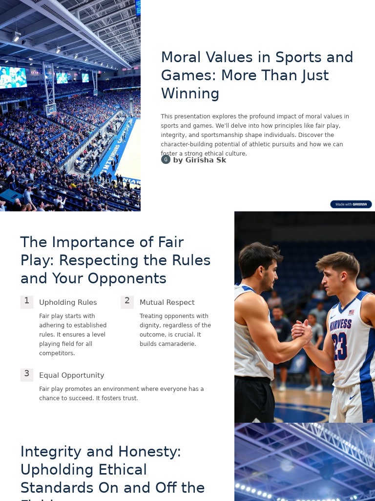Moral Values in Sports and Games More Than Just Winning | PDF ...