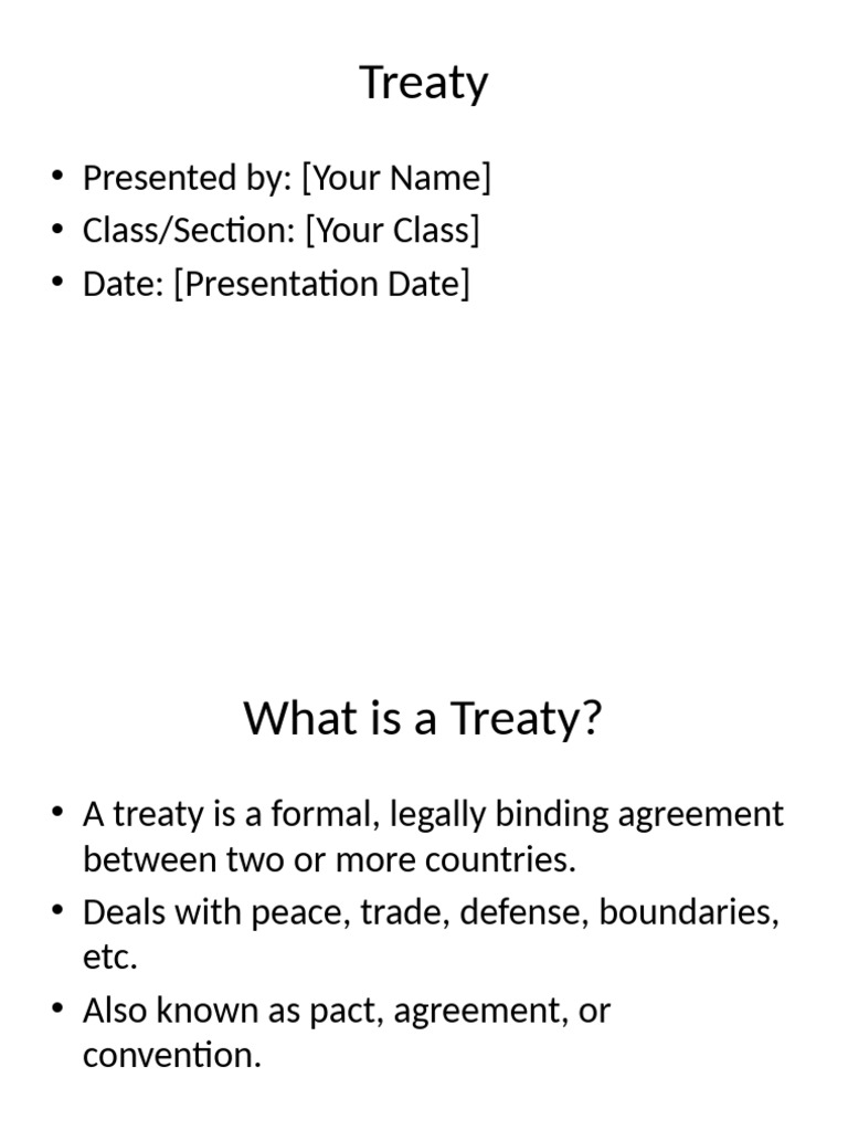 Treaty Presentation | PDF