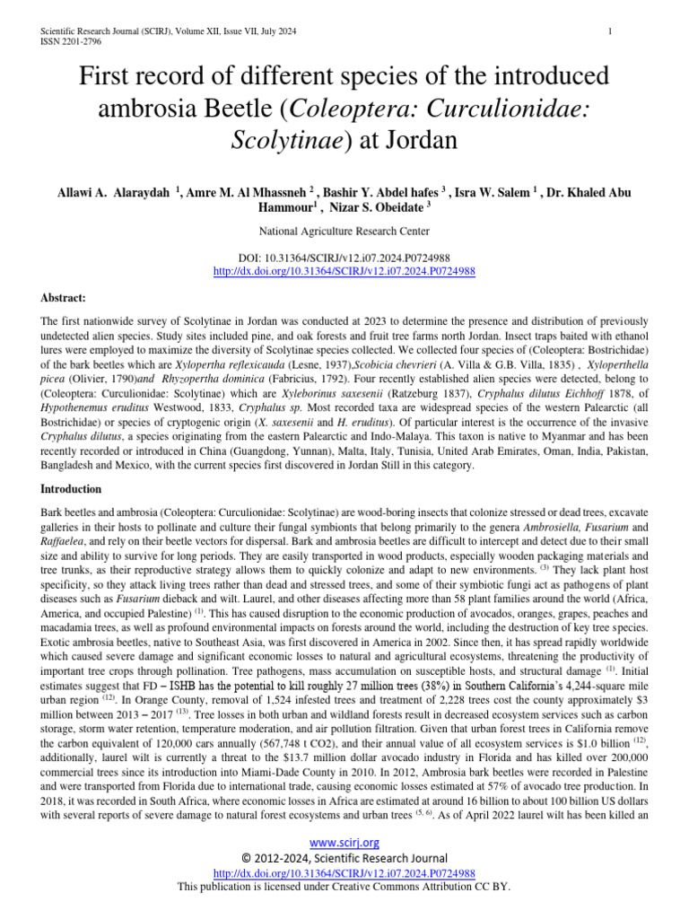 First Record of Different Species of The | PDF