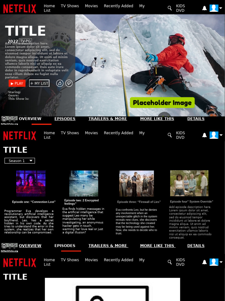 Netflix Template | PDF