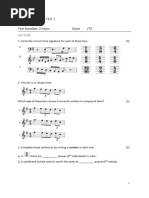 Grade 5 Music Theory Practice Test | PDF | Scale (Music) | Musicology
