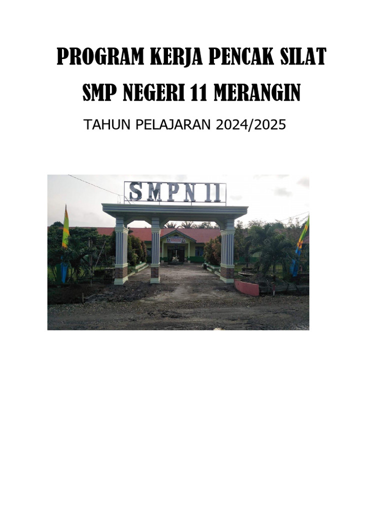 Program Kerja Pencak Silat SMP 11 Merangin | PDF