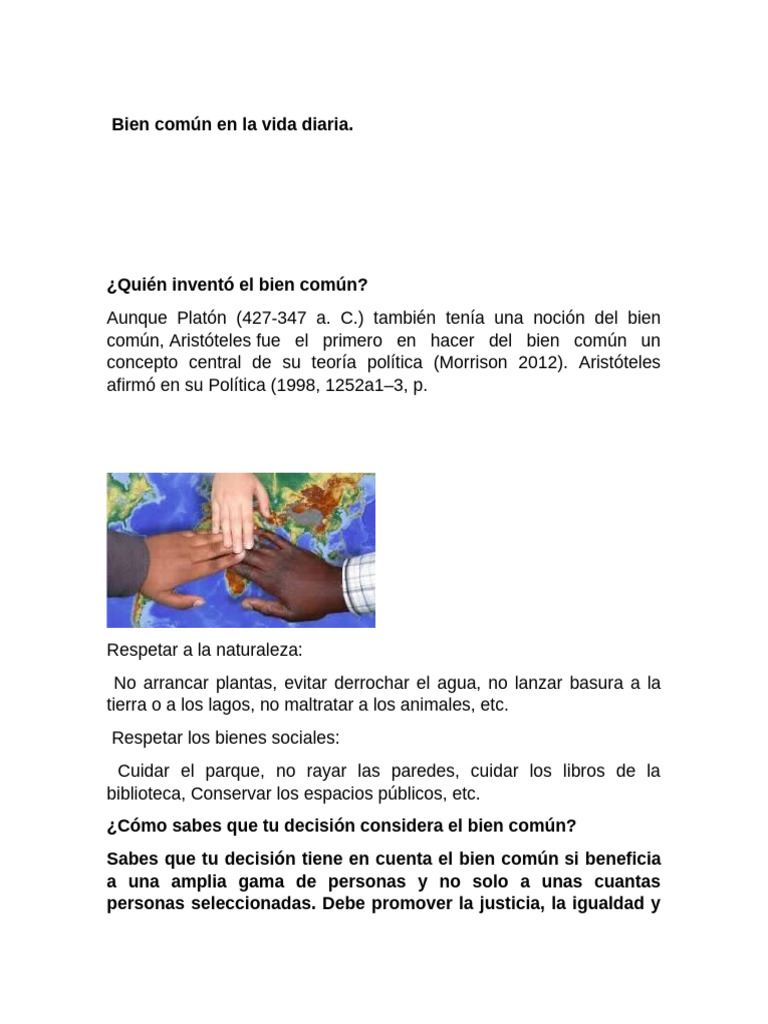 Bien Común en La Vida Diaria 2024. | PDF | Bien común | Justicia