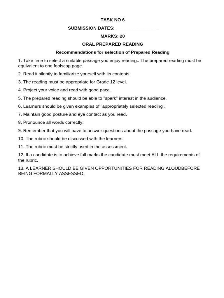 Grade 12 Task 6 2025 - 125055 | PDF