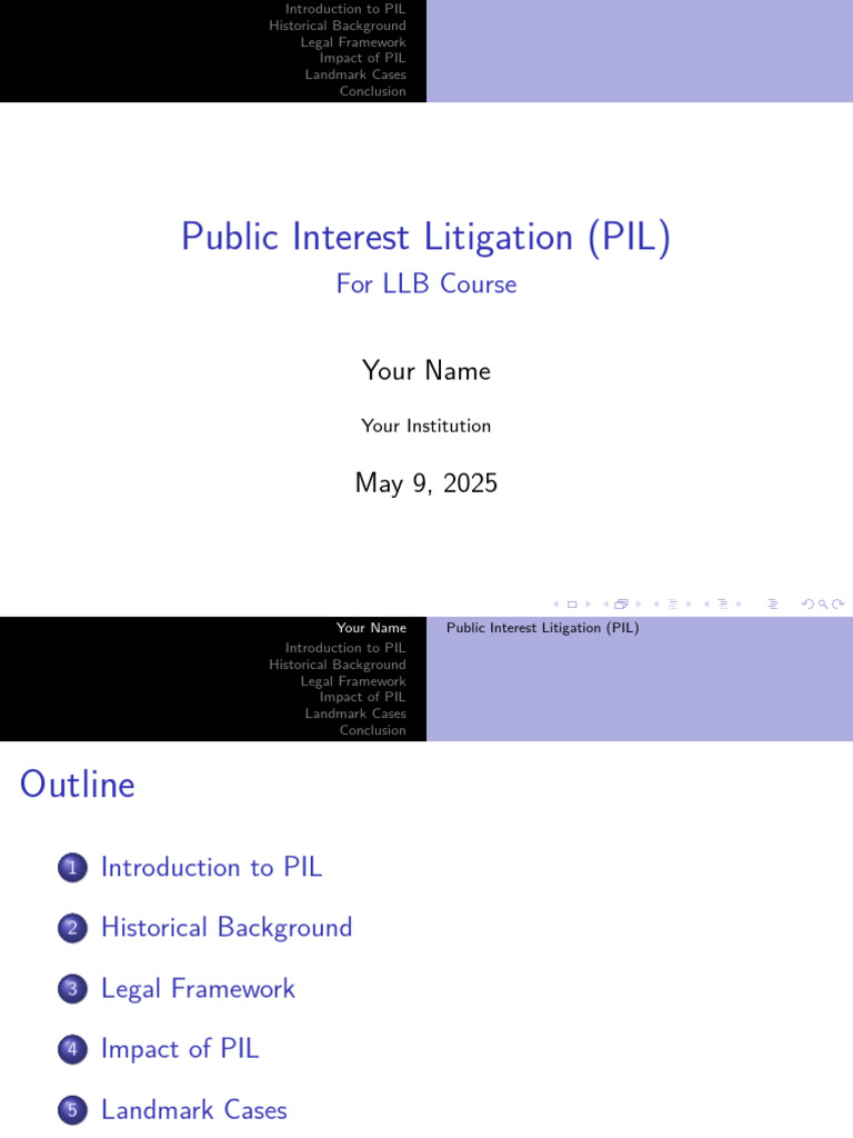 Overview of Public Interest Litigation | PDF | Separation Of Powers ...