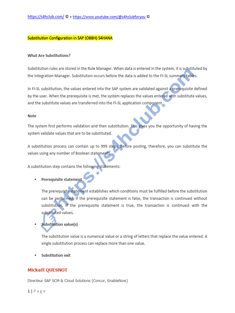 SAP OBBH Substitution Configuration Guide | PDF | Boolean Data Type ...