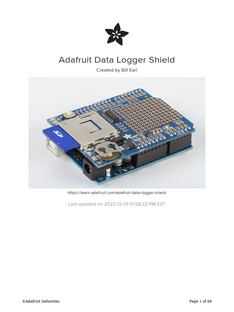 Data-logger-shield-Datasheet | PDF | Arduino | Computing