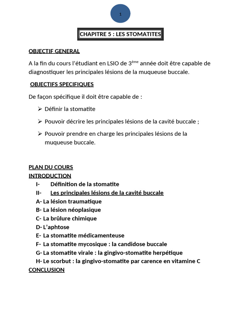 Comprendre la stomatite et ses types | PDF | Candidose | Bouche