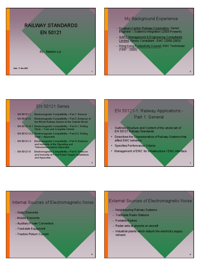 En 50121 Railway Standard | PDF | Electromagnetic Compatibility | Radio