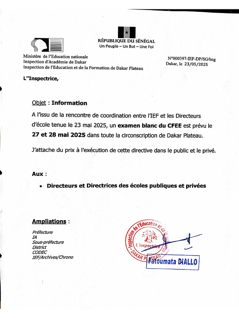 Information Sur Le Cfee Blanc | PDF