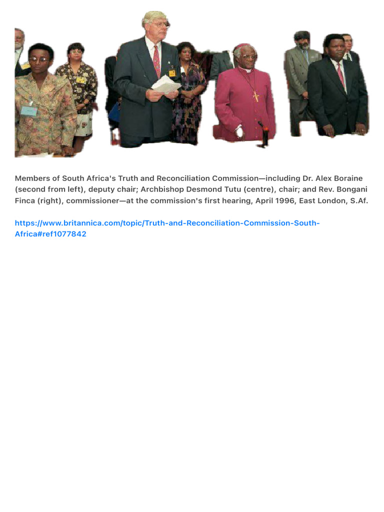 South Africa's Truth Commission 1996 | PDF