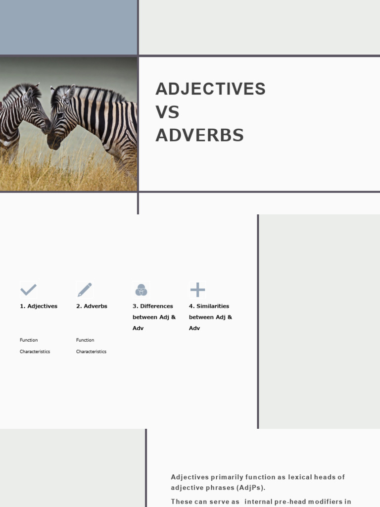 Notes - Adjectives - Adverbs | PDF | Adverb | Grammar