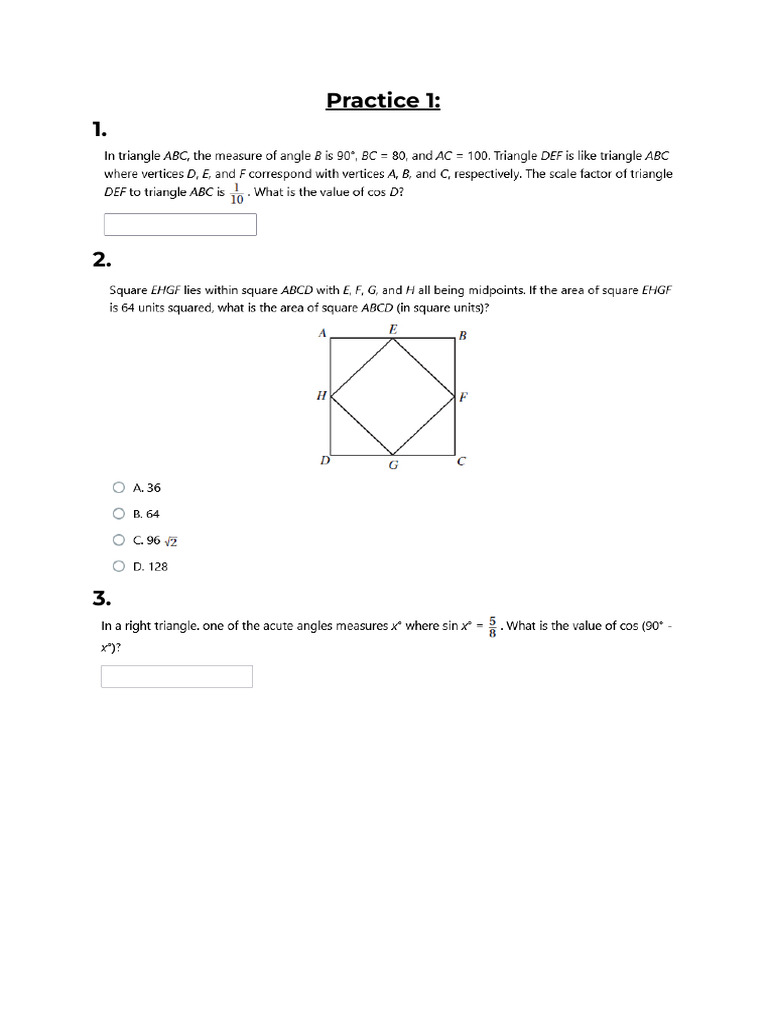 SAT Advanced Practice Week 2 OCT PART 1 | PDF