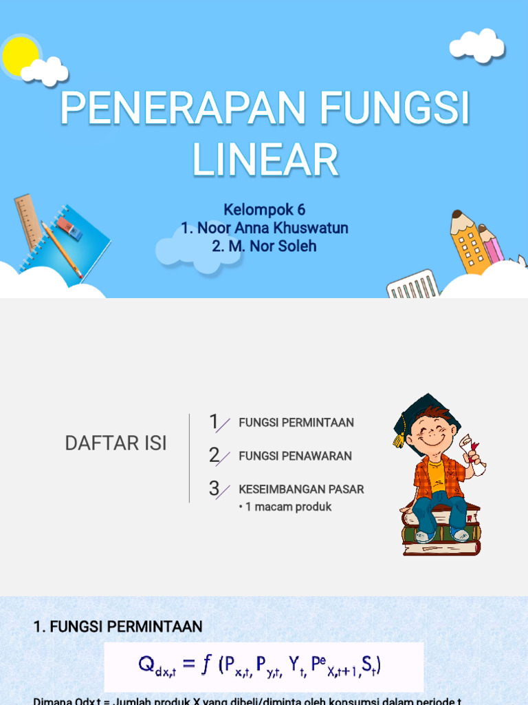Penerapan Fungsi Linear dalam Ekonomi | PDF