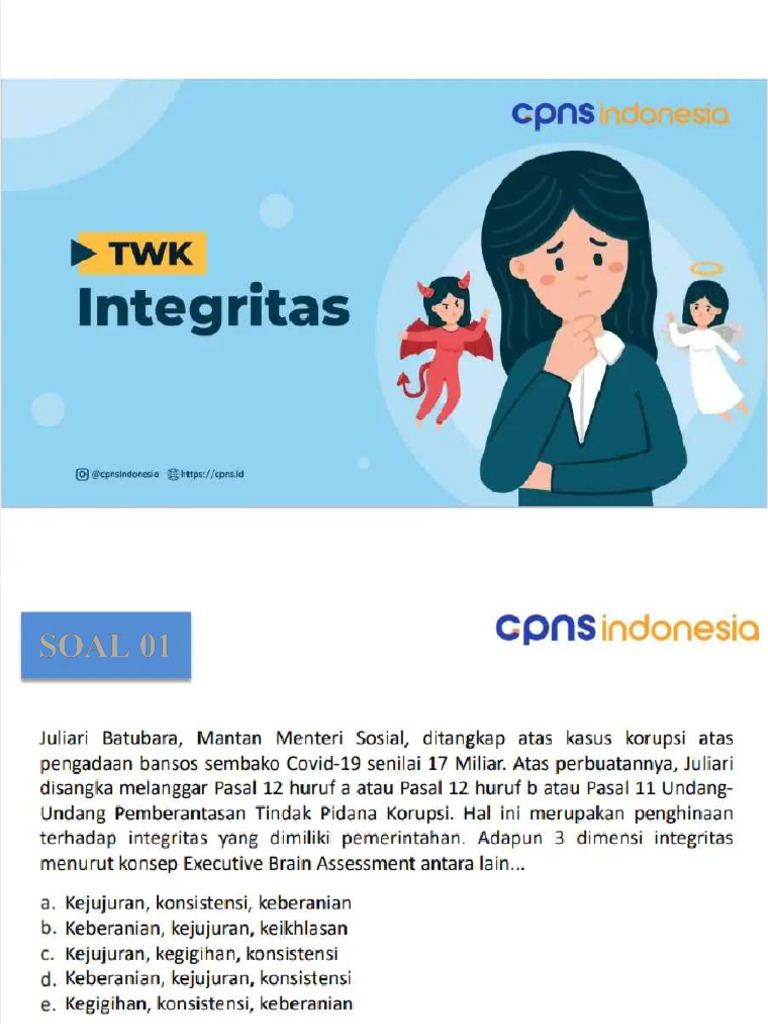 TWK-INTEGRITAS 1 | PDF