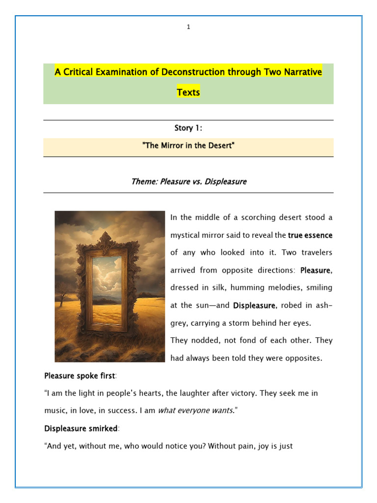 2 Stories On Deconstruction | PDF