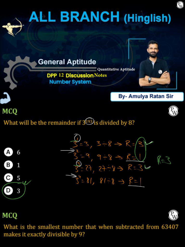 Quantitative Aptitude - DPP 12 Discussion Notes (By Amulya Ratan Sir) | PDF