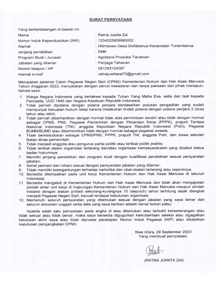 Pernyataan Ratna | PDF