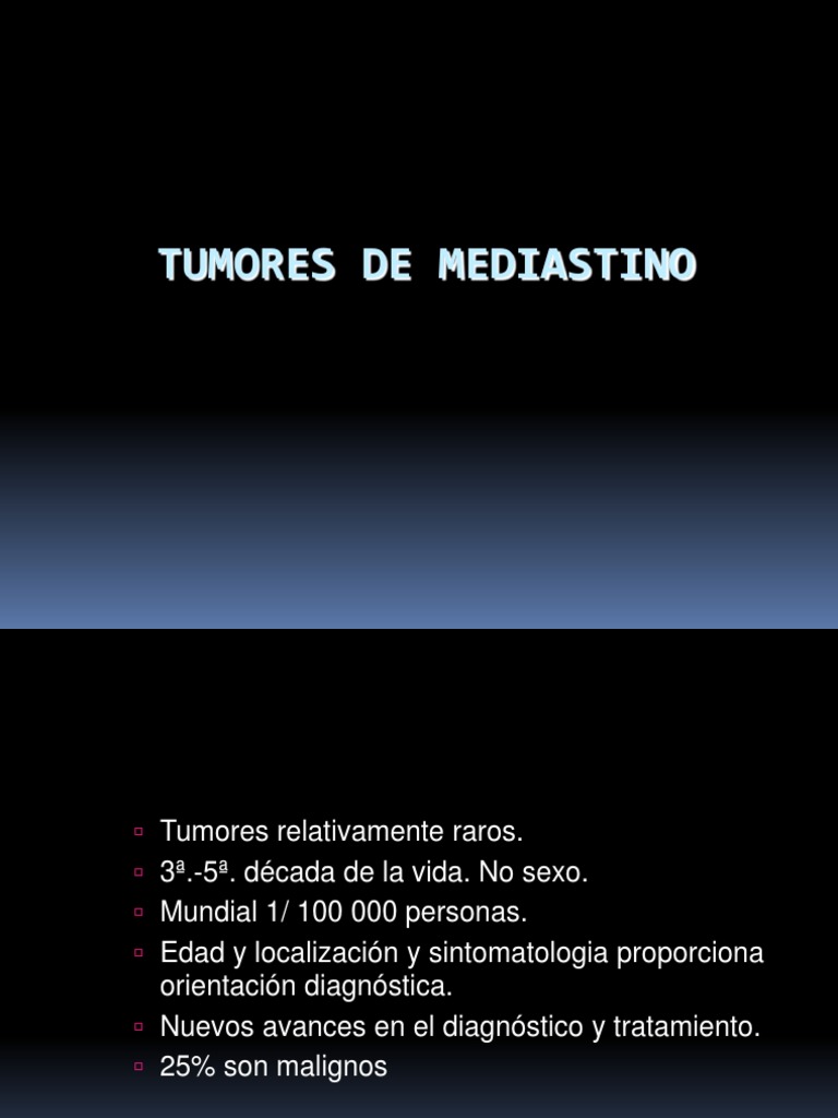 Cirugía de Tumores Mediastinales | PDF | Neoplasias | Cáncer