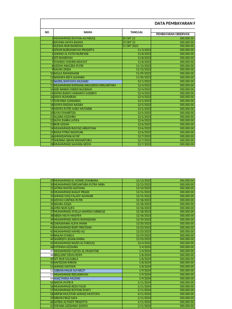 Data Pembayaran PPDB II Terupdate 2023-2024 ! | PDF