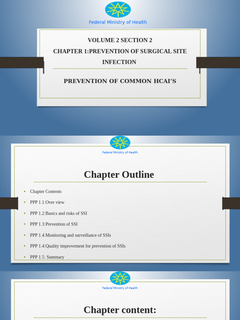 Vol 2 - Section 2 - Chapter 1 - Prevention of Surgical Site Infection | PDF | Surgery | Infection