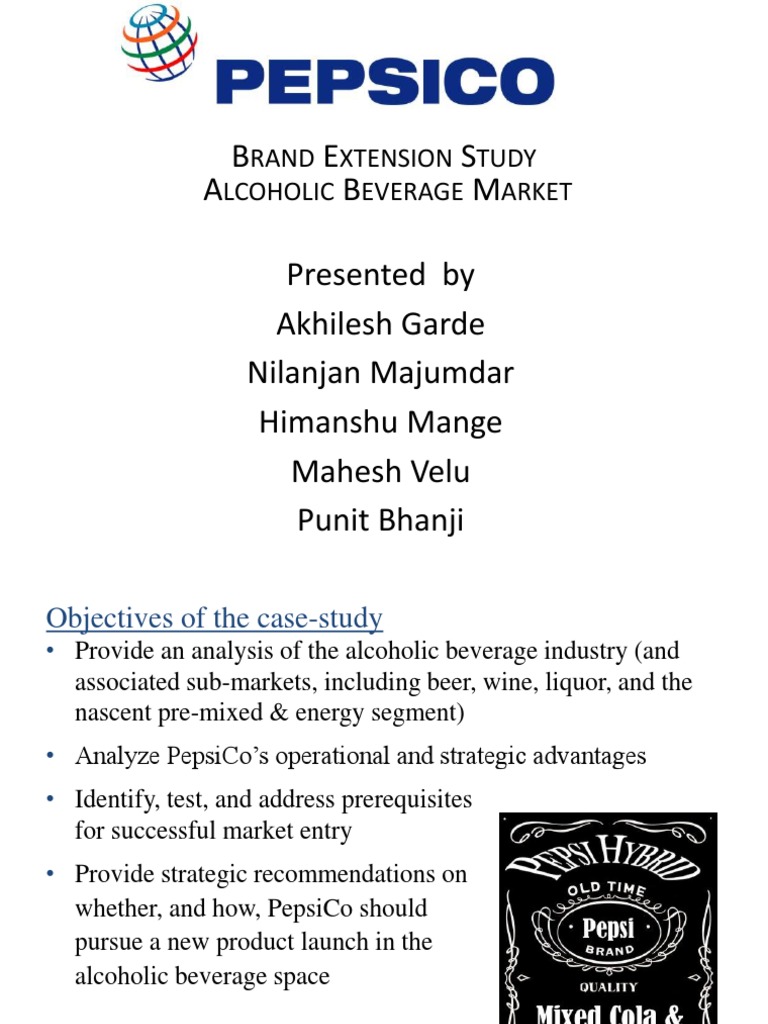 PepsiCo Should Not Launch an Alcoholic Beverage: Analysis of Brand ...