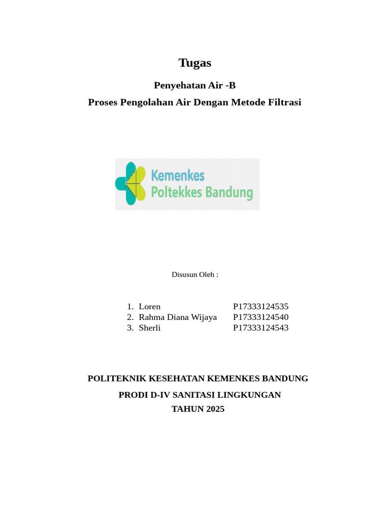Materi Metode Filtrasi | PDF