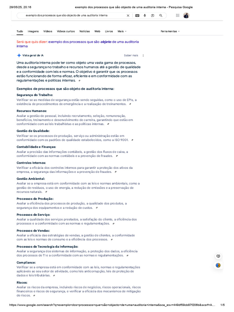 Exemplo Dos Processos Que São Objecto de Uma Auditoria Interna - Pesquisa Google1 | PDF ...