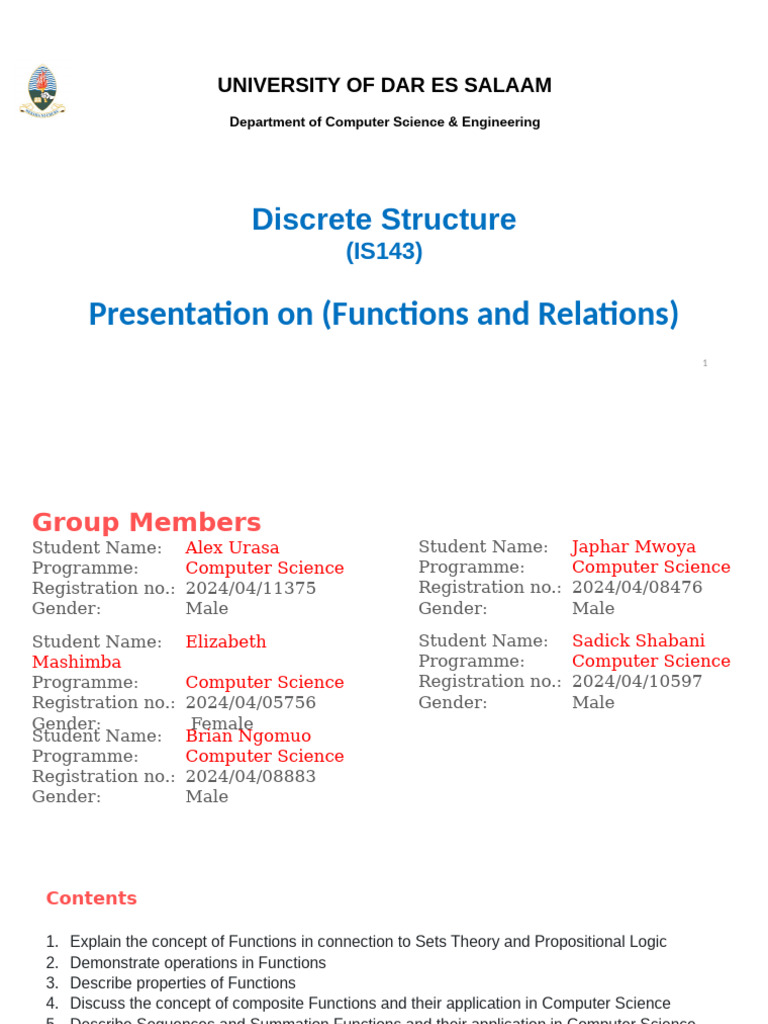 Functions and Relations in Discrete Math | PDF | Function (Mathematics ...