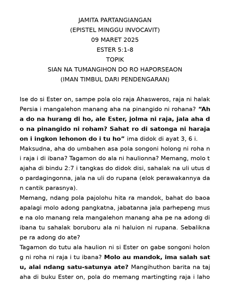 Saya Sedang Berbagi 'JAMITA PARTANGIANGAN 09032025' Dengan Anda | PDF