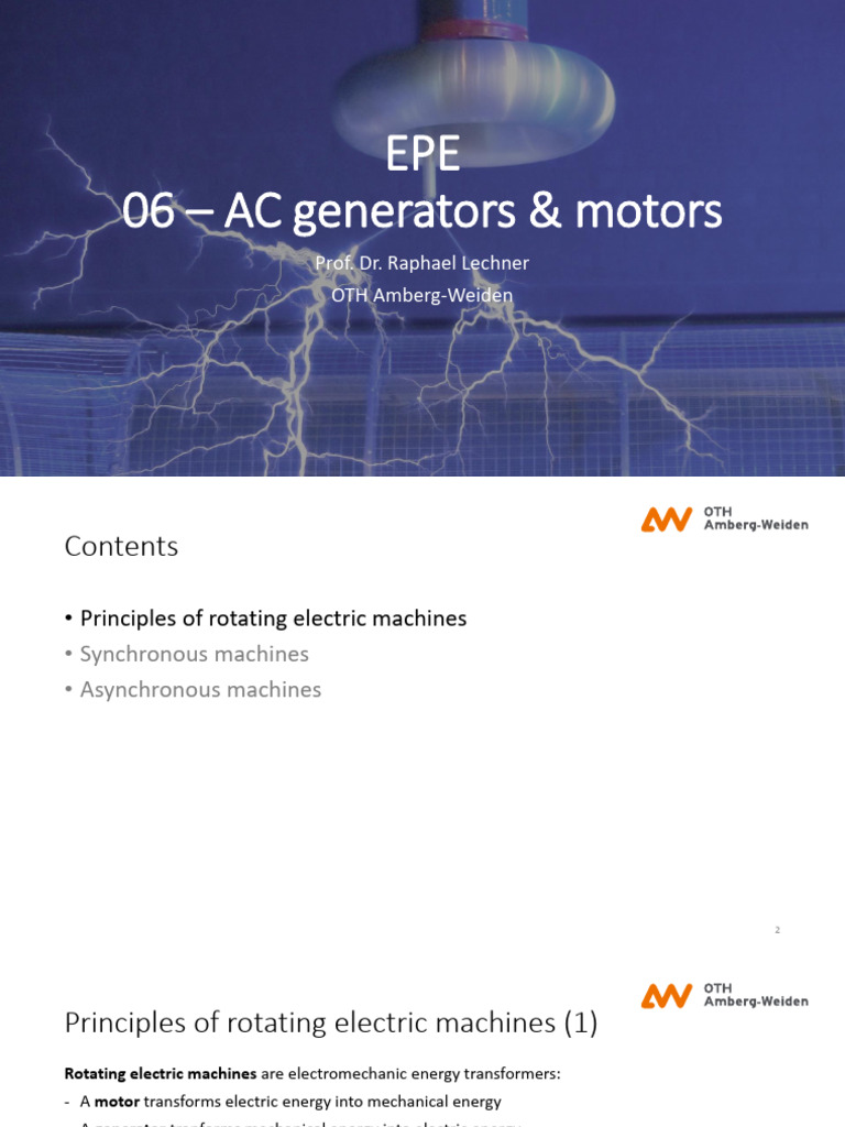 AC Generators and Motors Overview | PDF | Electromagnetic Induction ...