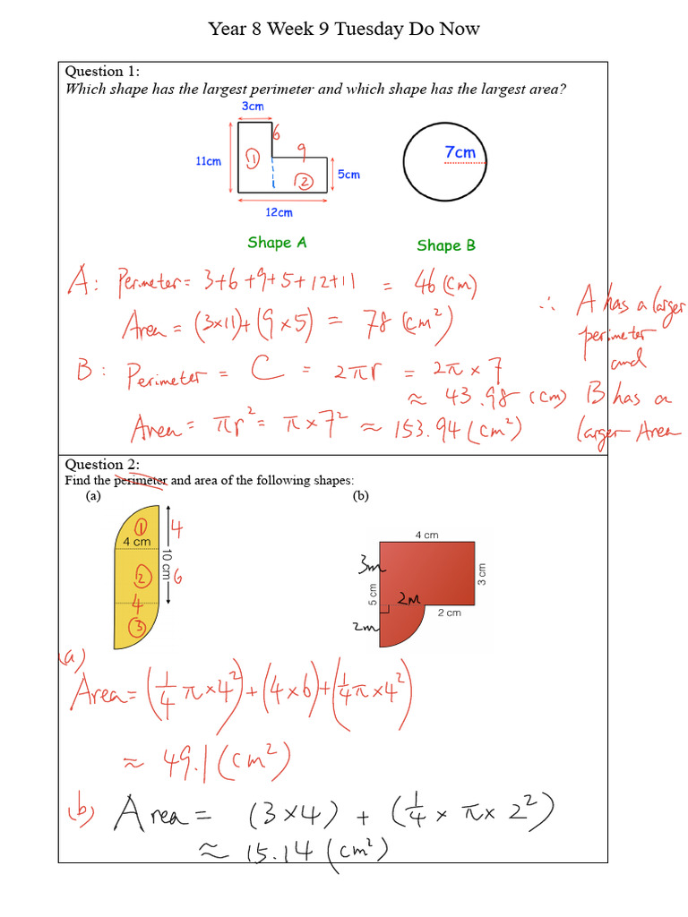 Year 8 Week 9 Tuesday Do NOW (8.05) | PDF