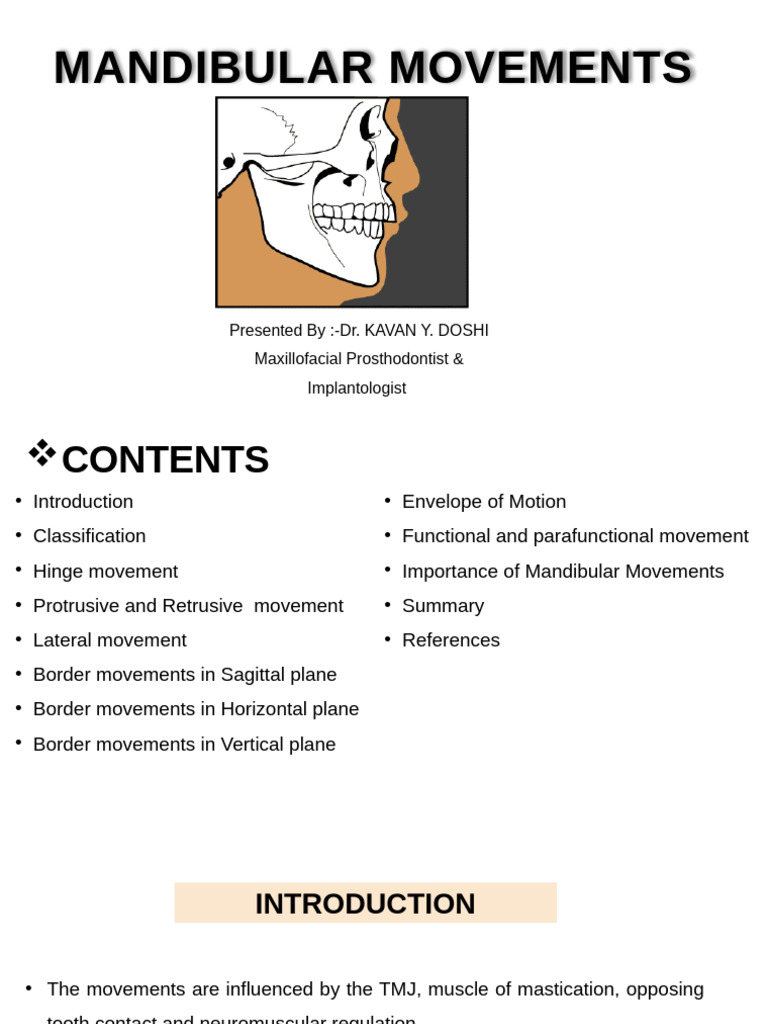 Understanding Mandibular Movements | PDF | Musculoskeletal System ...