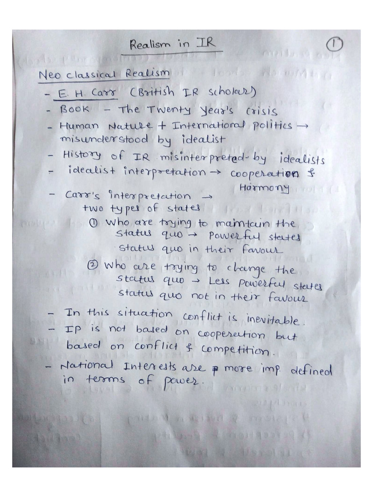 2.2 Neo - Classica Realist Schools | PDF