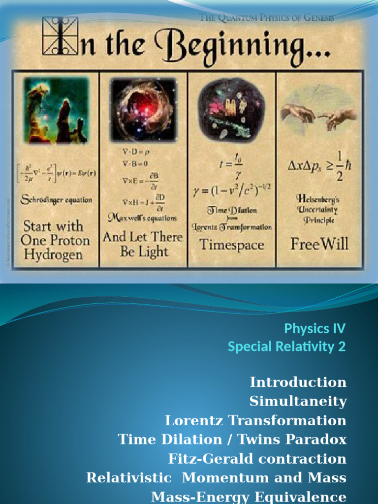 Special Relativity II | PDF | Special Relativity | Spacetime