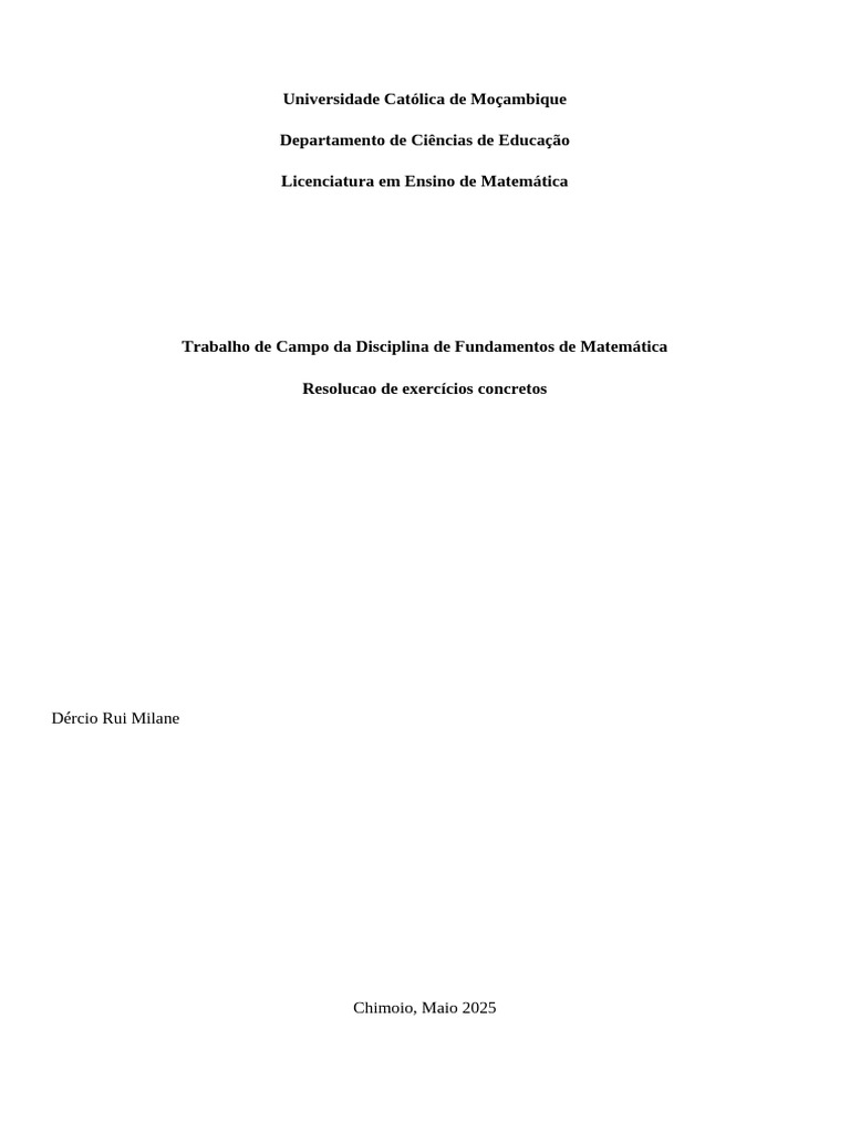 Matemática - Dercio Milane | PDF | Matemática