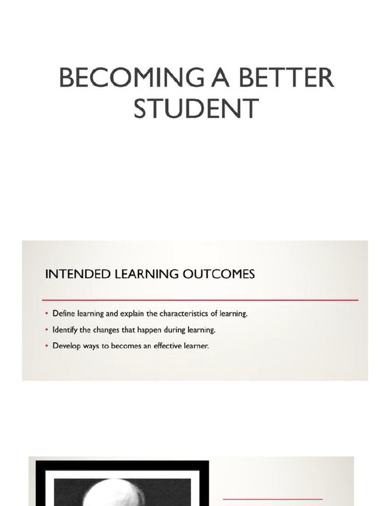 Becoming A Better Student | PDF