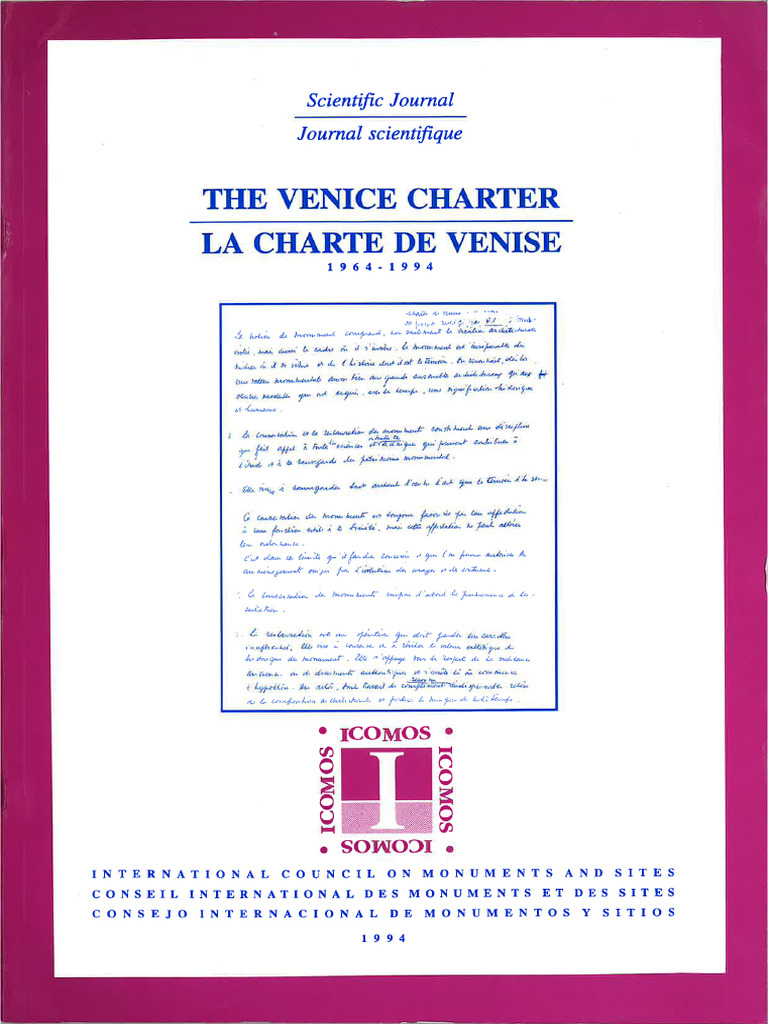 ICOMOS SC J v4 Venice Charter 1964-1994 | PDF