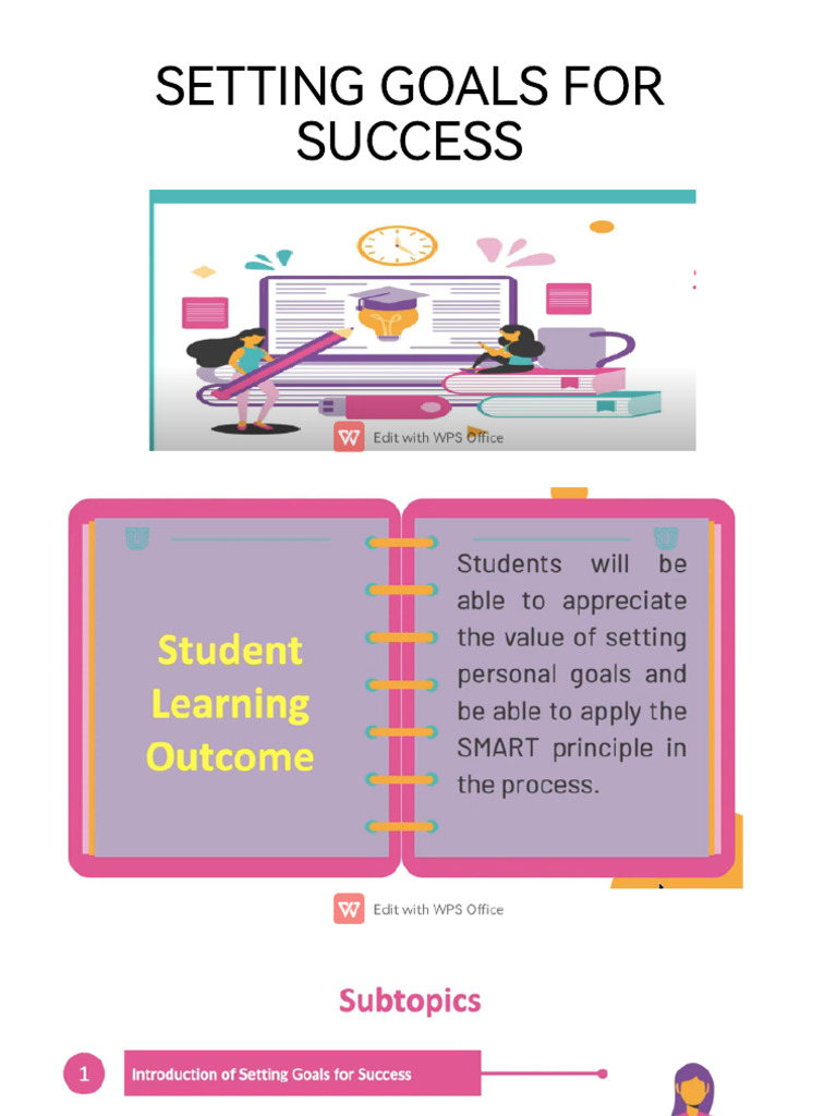 Setting Goals For Success | PDF