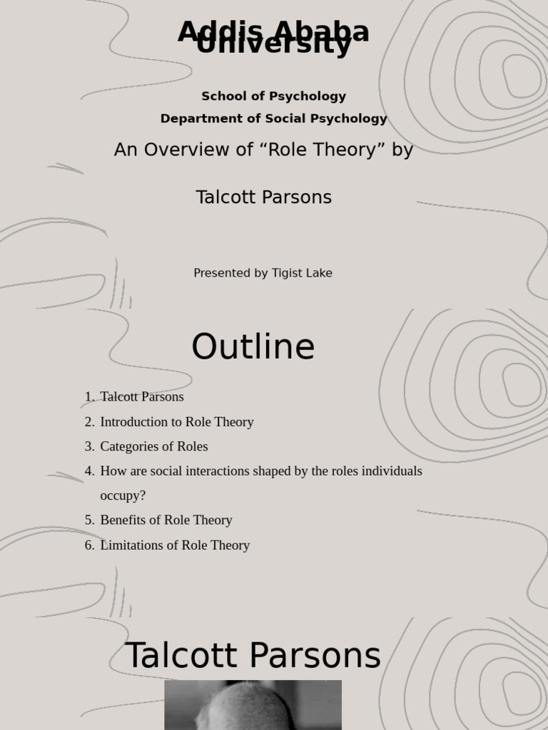 "Role Theory" by Talcott Parsons | PDF | Sociology | Behavioural Sciences